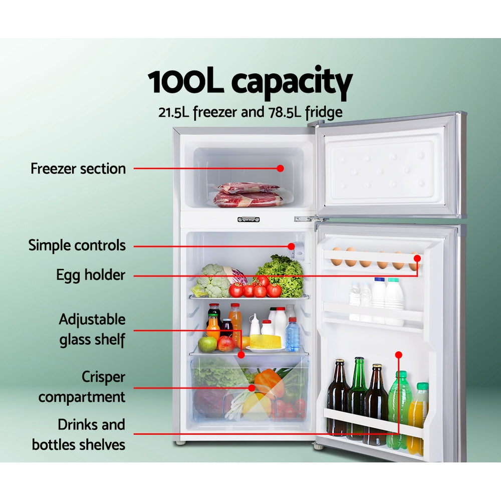 Glacio 100L Portable Fridge Freezer Bar Upright 12V/24V/240V Camping C ...